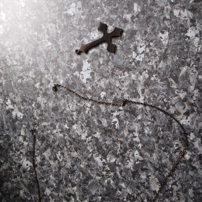 Black Gothic Inverted Cross Including Chain - Etsy