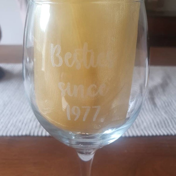 Personalised Wine Glass Laser Engraved Your Own Message Bespoke Designs ...