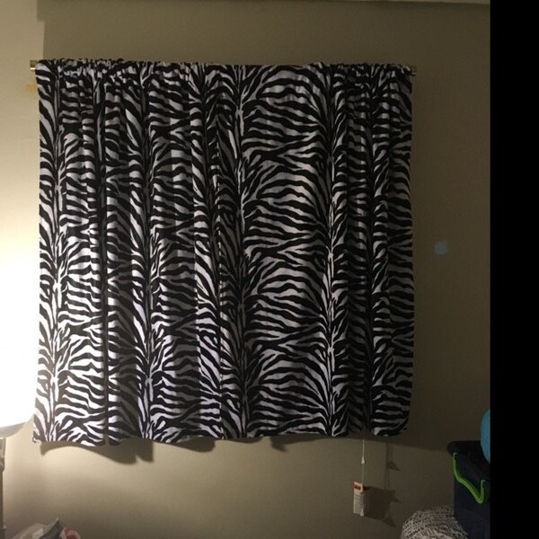 Zebra Print Curtain Set VARIOUS SIZES - Etsy