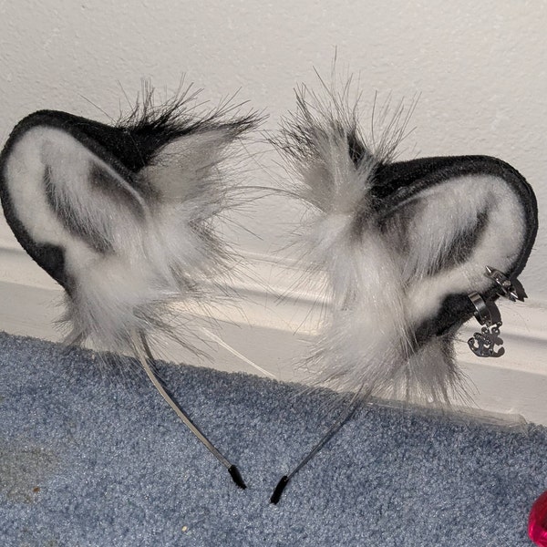 Realistic Faux Fur Snow Leopard Ear and Tail Set Anime Cosplay Tail and ...