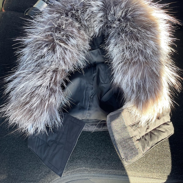 Fur Hood Trim, Real Fox Hood Trim, Fur Collar, Golden Color, Fox Fur ...