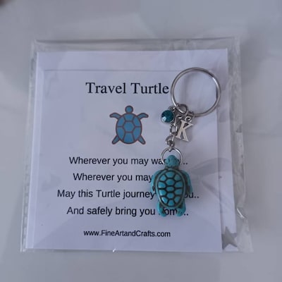 Luxury Turtle Keychain, Large Turtle Keyring, Travel Turtle, Turtle Bag ...