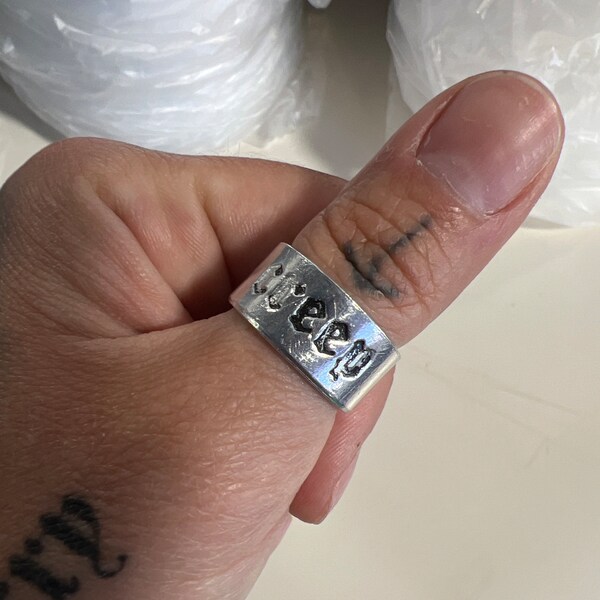 Creep Ring, Horror, Gothic, Halloween, Goth Jewelry, Aluminum Cuff Ring ...