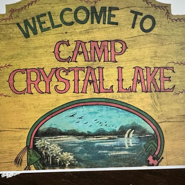 Camp Crystal Lake Sign Friday the 13th Jason Voorhees. DIGITAL DOWNLOAD ...