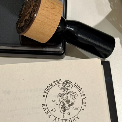 Custom Book Stamp/ 36 Designs/ Custom Embosser/ From the Library of ...