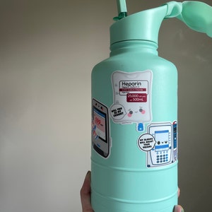 Funny Infusion Pump Nurse Waterproof Sticker, Nursing Student Decal ...