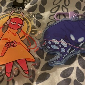 Rain World Acrylic Charms set 1 /// Looks to the Moon, Five Pebbles ...