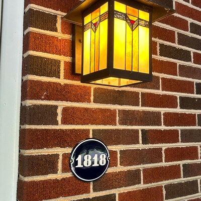 French House Number 1-200, Blue Enamel, Top Selling. Size: 5 1/2 X 4 3/ ...