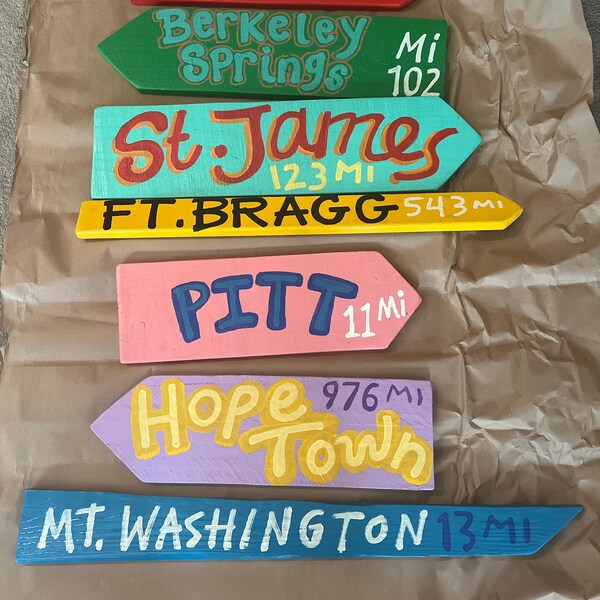 Beach Location Mileage Wooden Sign, Custom Miles to Ocean Destination ...