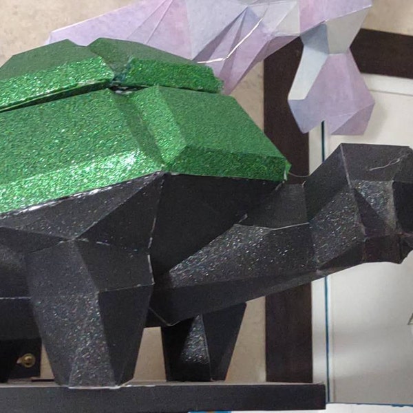 Papercraft 3d Turtle, Papercraft PDF Template for Turtle Box ...