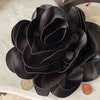 Large Black Flower Brooch Black Flower Hair Clip Flowers Pins - Etsy