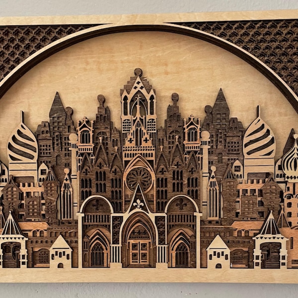 Multilayer Laser Cut Files | City & World Landmarks SVG | Vintage ...