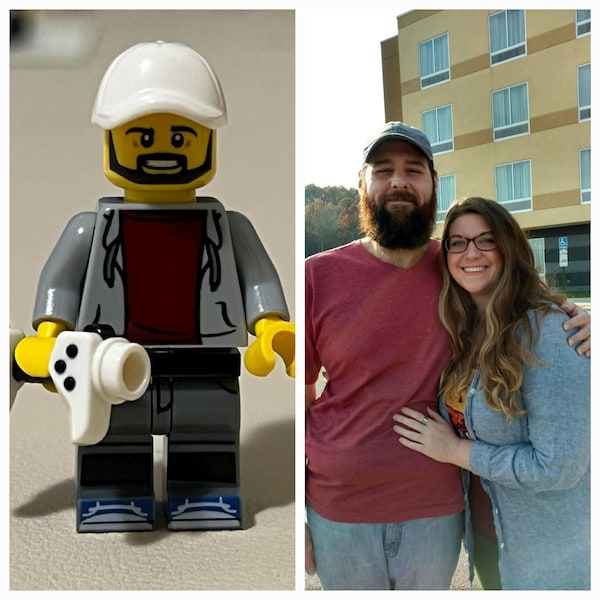 Custom Lego Minifigures Couples Gift, Wedding Lego Figure Art ...