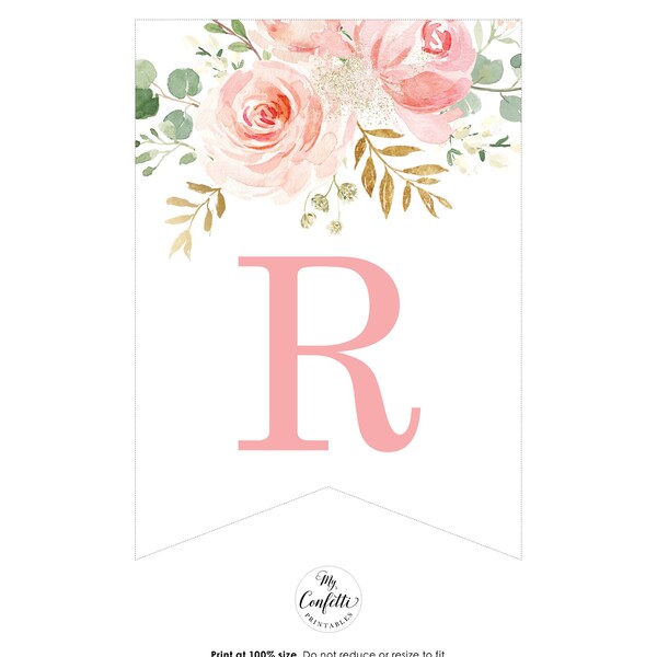 Printable Alphabet Banner Set, Letters A to Z, Numbers Plus Heart, DIY ...