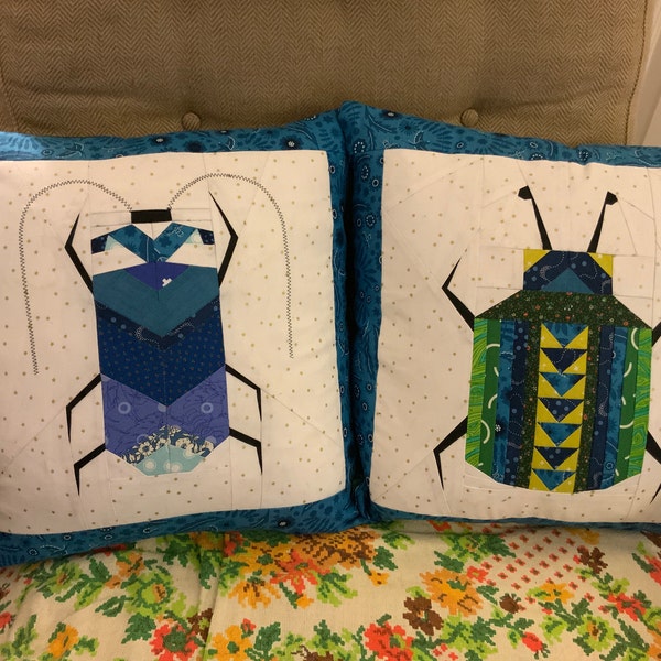 Beetles / SET 3 Quilt Block Beetle Patterns / PDF Pattern / Paper ...