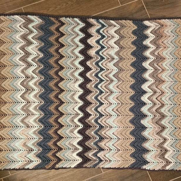 Ridged Chevron Afghan Pattern, Crochet Pattern, Instant Download - Etsy