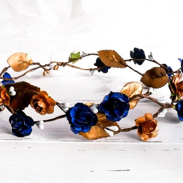 Flower Crown Wedding, Flower Girl Crown, Ivory Flower Crown, Floral ...