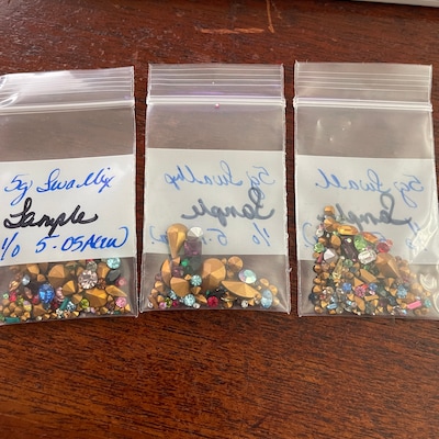 Vintage Swarovski Rhinestone Lot Crystal Clay Mix Sample Pack 10pp 34ss ...