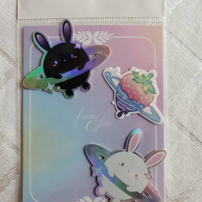 Space Hoppers Holographic Stickers - Etsy
