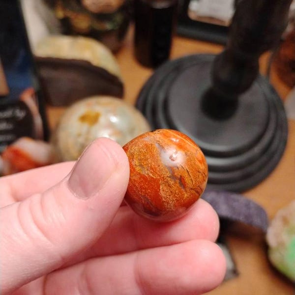 Spinel in Biotite Palm Stone, Manifestation Crystal, Spinel Palm Stones ...