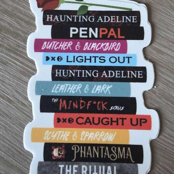 Dark Romance Book Stack Sticker, Bookish Sticker, Smut, Spicy, Kindle ...