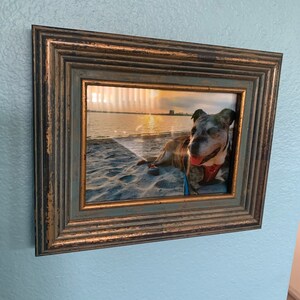 Dark Silver Brass 5x7 Stelliform Embossed Black Handmade Plastic Picture Frame Beneframe - Etsy