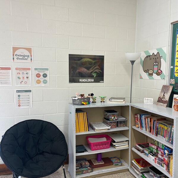 Calming Corner Editable Classroom Printables, Modern Boho Canva ...