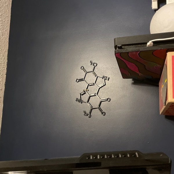 3D Printed Melanin Molecule Wall Art | Chemistry Decor - Etsy