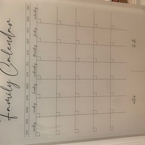Weekly Schedule Week Calendar 24x36 Calendar Custom - Etsy