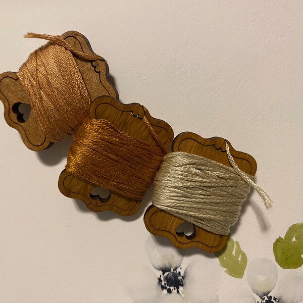 Set of 20 Wooden Bobbins for Thread and Ribbons. - Etsy