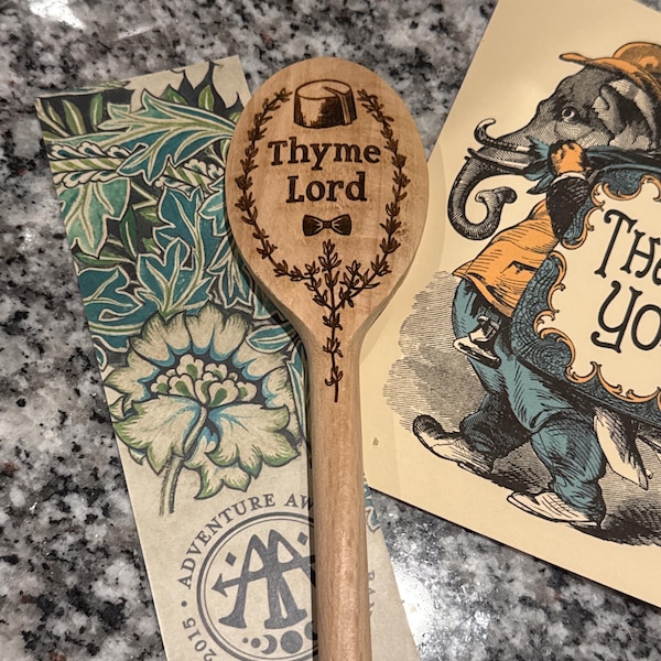 Thyme Lord Wooden Spoon - Engraved Dr Who Cooking Gift - Etsy