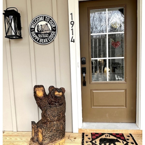Mountain Lodge Sign, Cute Bear Decor, Mountain Cabin Sign, Cabin Sign ...