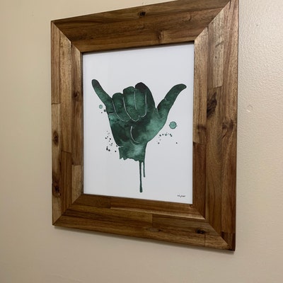 Shaka Sign Print, Hang Loose, Watercolor Painting, Shaka Wall Art, Surf ...