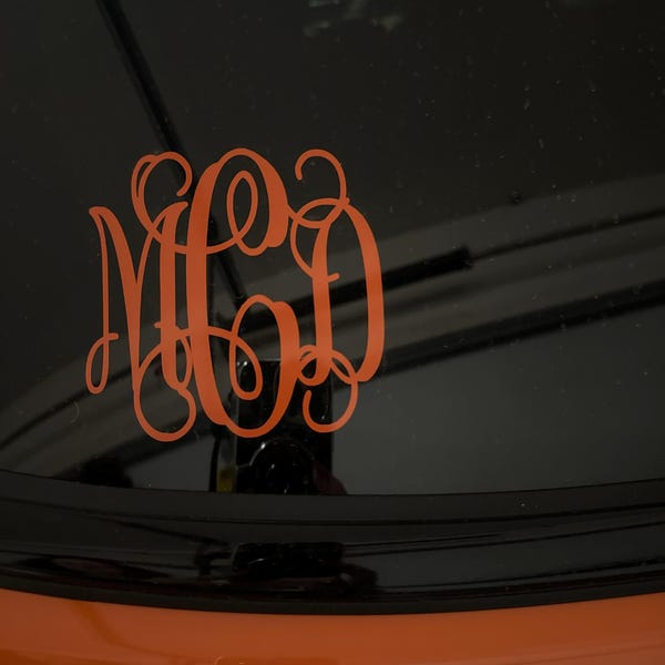 Monogram Car Decal | Monogram Decal | Car Decal | Car Monogram Decal ...