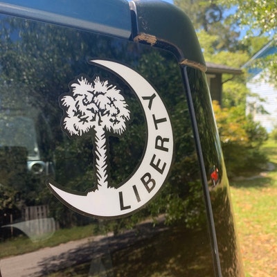 Nonreflective or Reflective SC Liberty Palm and Crescent Moon - Etsy