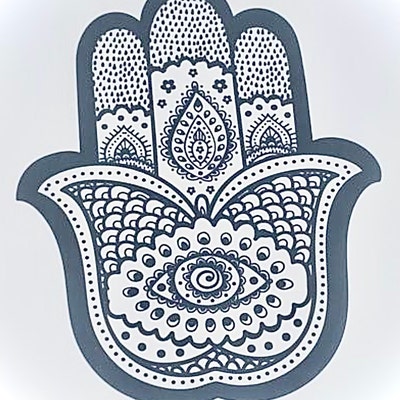 Mandala Hamsa Hand Print, Buddhist Print, Buddhism Poster, Home Wall ...