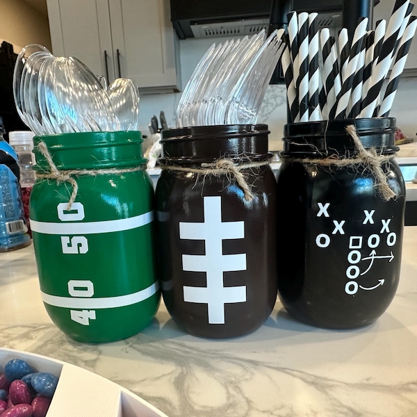 Sport Mason Jar Birthday Party Decor Mason Jar Centerpiece for Kid ...