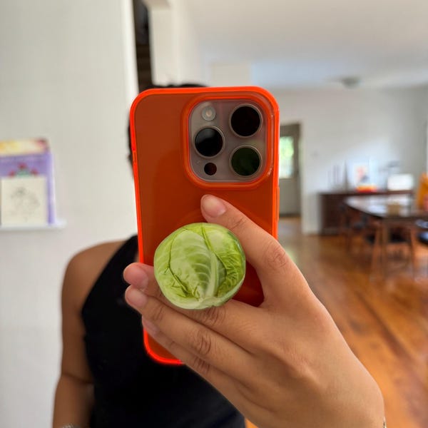 Vegetable Phone Grip | Vegan Food Design, Universal Fit - Etsy