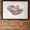 Original Artwork 1972 Brock Holden LJ Torana Drag Car Mashup A3 Fine ...