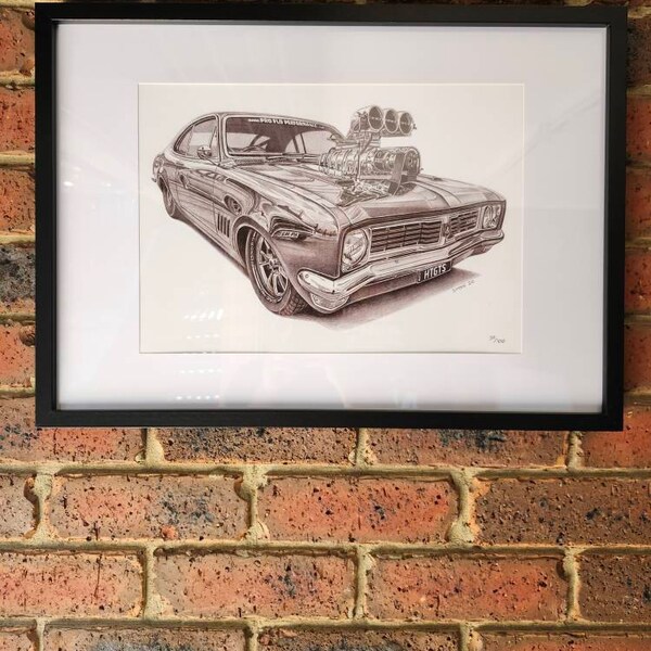 Holden VL Commodore SS Group A Walkinshaw A3 Print off Original Pencil ...