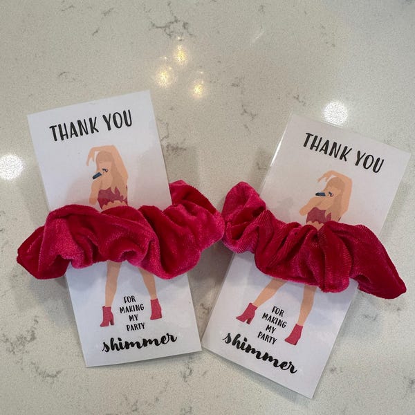 Printable Scrunchie Card Par-tay Favor T Swift Eras Party Theme Purple ...