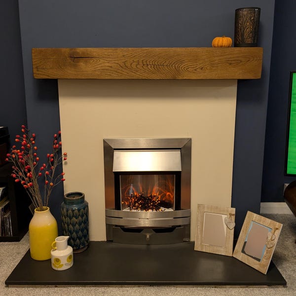 Floating Oak Mantle Shelf-bespoke Sizes, Pre-drilled, Fixings Included ...