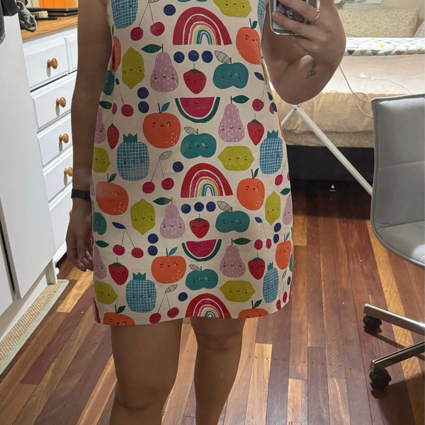 A Line Mini Dress Pattern: Adjustable Straps, Lining Options (PDF ...