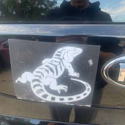 Argentine Tegu Vinyl Monitor Decal Cute Lizard Reptile Sticker - Etsy