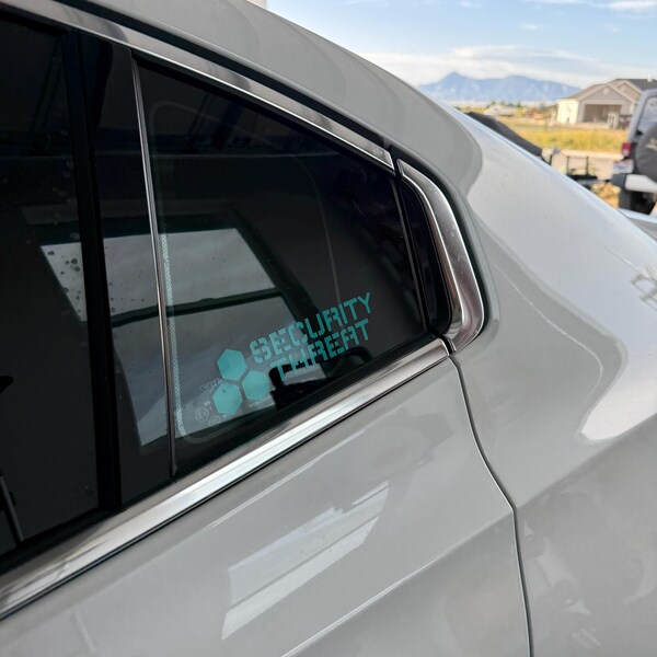 Vinyl Decal "caution" Cyberpunk Futurism Techy Mechanical Machine Style ...