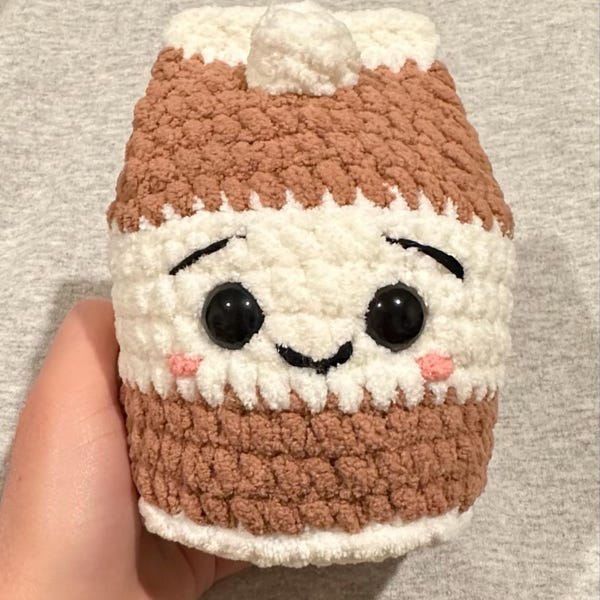 Mini Milk Carton Crochet Pattern, Low Sew Plush Mini Milk, Amigurumi ...