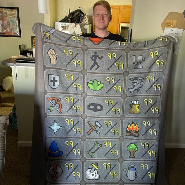 Oldschool Runescape Max Stats Fleece Blanket - Etsy