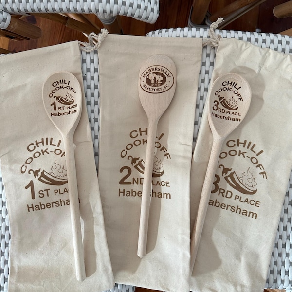 Chili Cook off Prizes Wooden Spoons Set of 3 Soup Cook off Champion ...