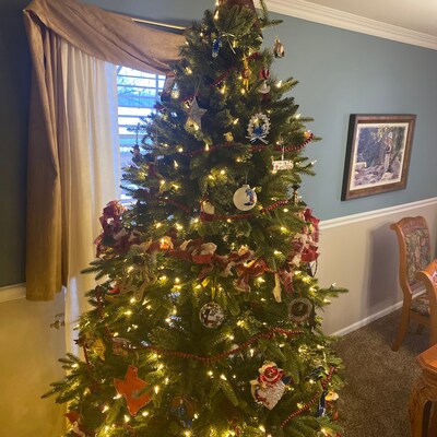 Red Star Christmas Tree Topper Decoration Red Metal Star 12 Reclaimed ...