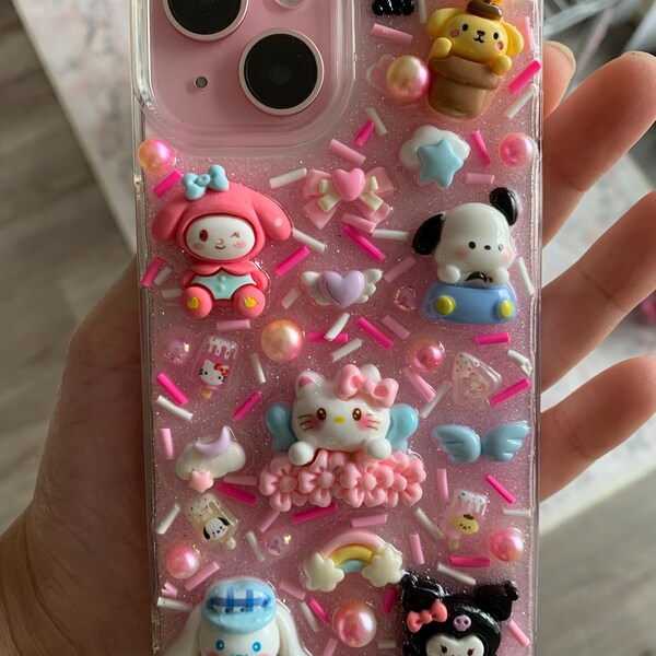 Custom Resin Laptop Case: Glitter Charms, Kawaii Junk Style - Etsy